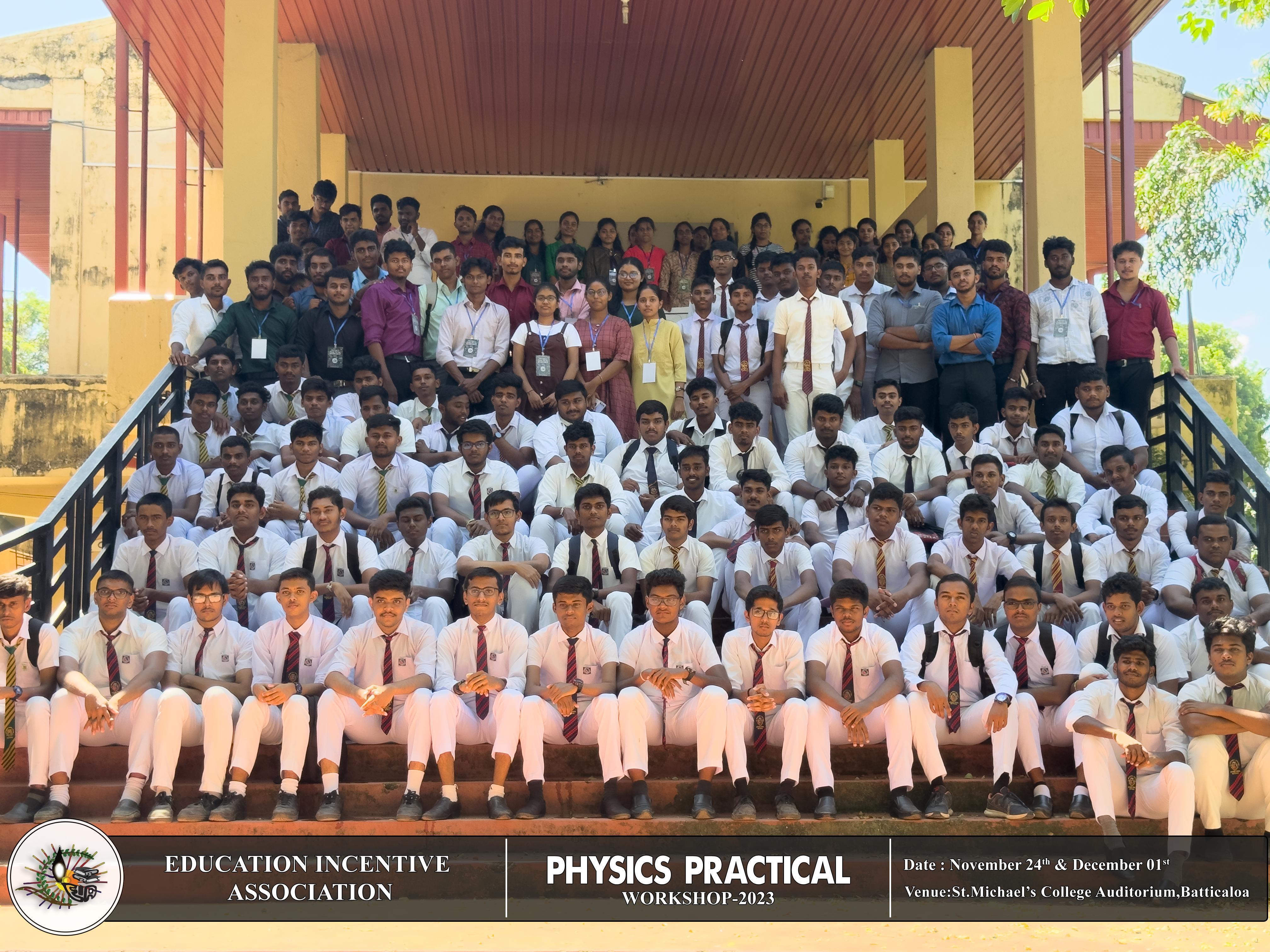 Physics Practical Workshop- 2023 - Education Incentive Association